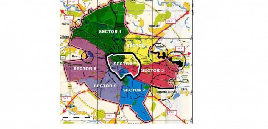 Bucurestiul ar putea avea 7 sectoare si granite extinse. Vezi harta ...