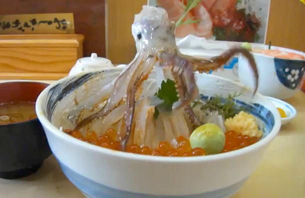 FOTO! Calamarul care invie in farfurie | Antena 1