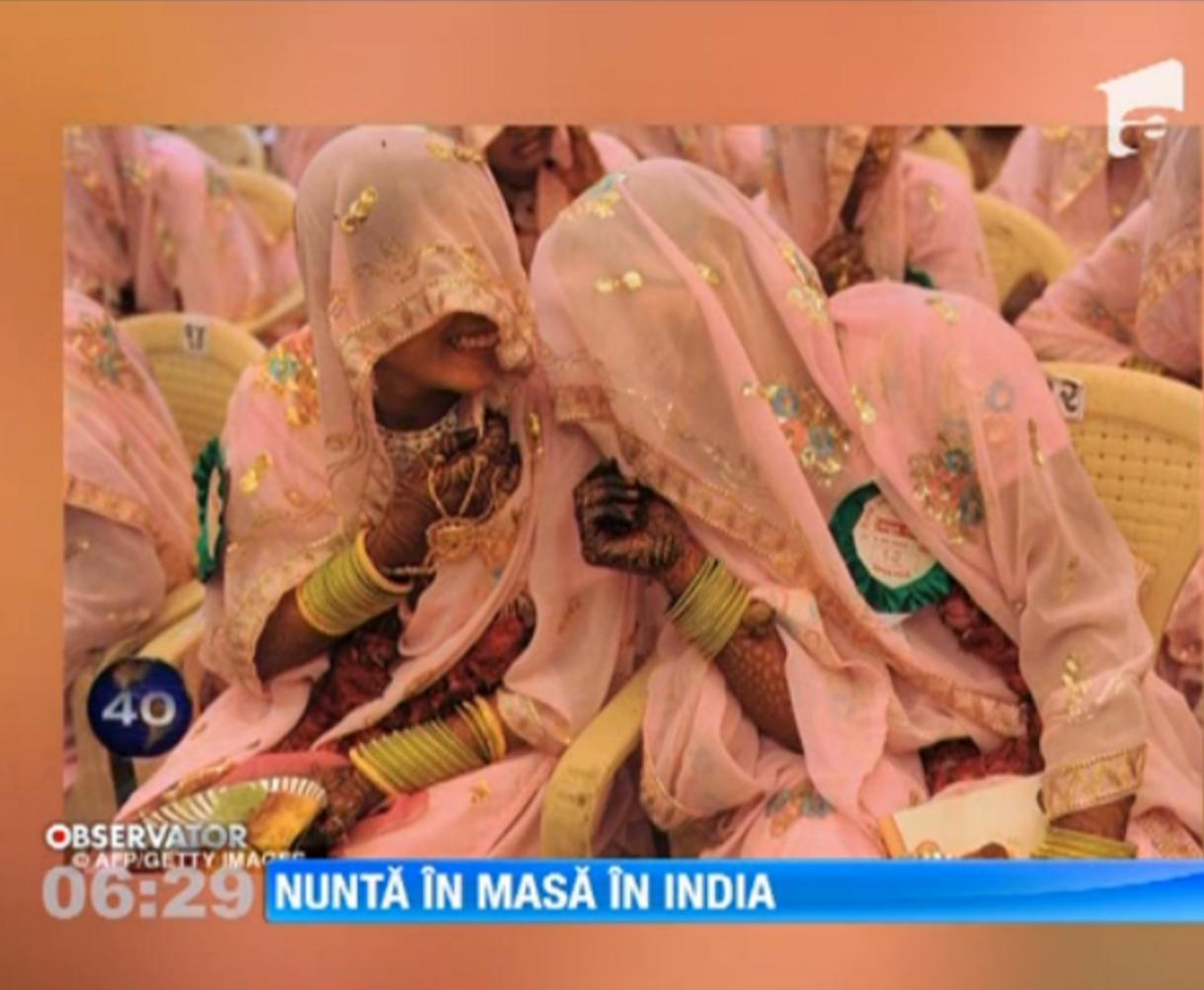 Nunta in masa in India: 47 de cupluri au spus "DA" in acelasi timp ...