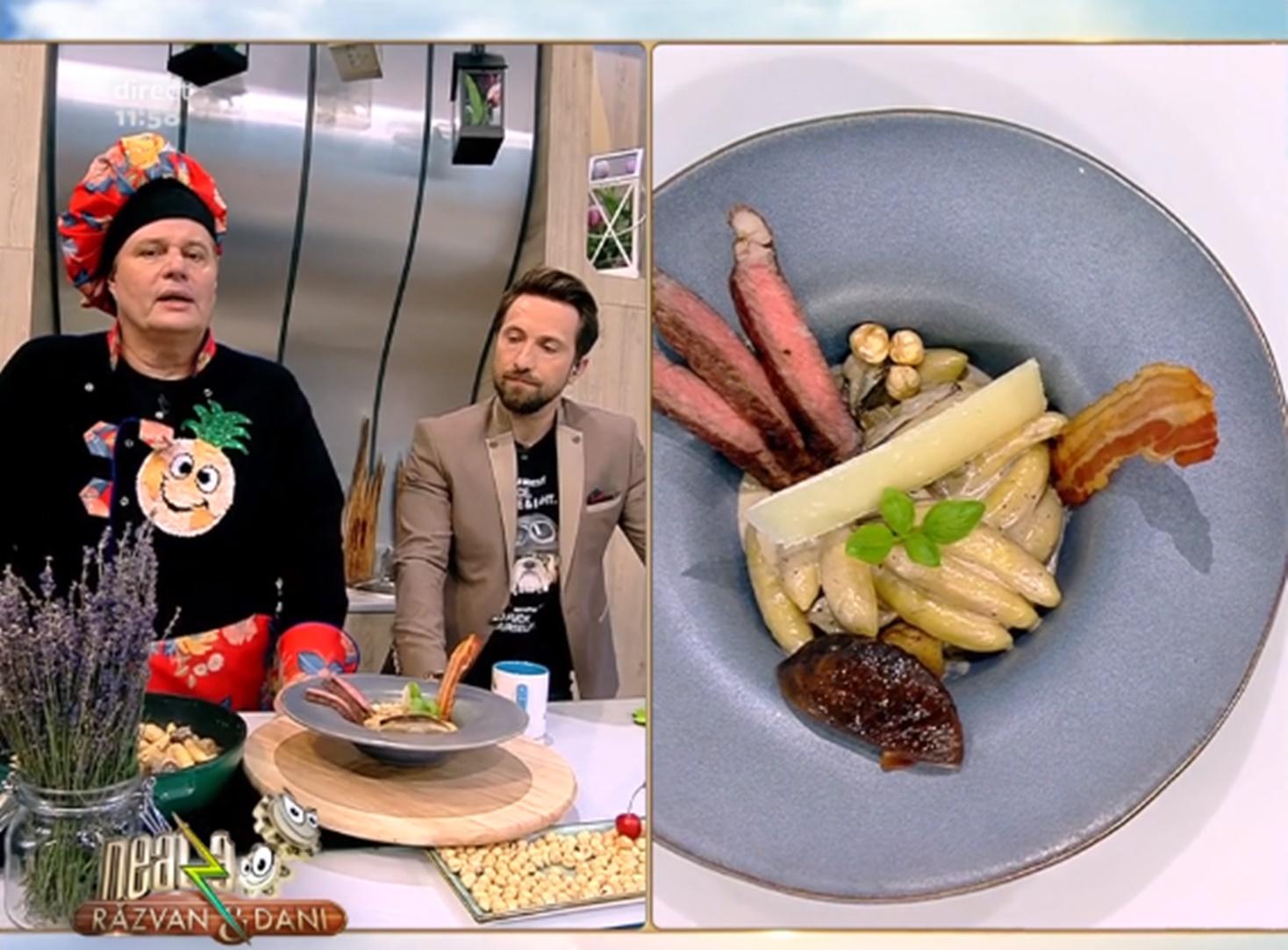 Friptură de vită cu paste scăldate într-un sos delicios de hribi | Antena 1