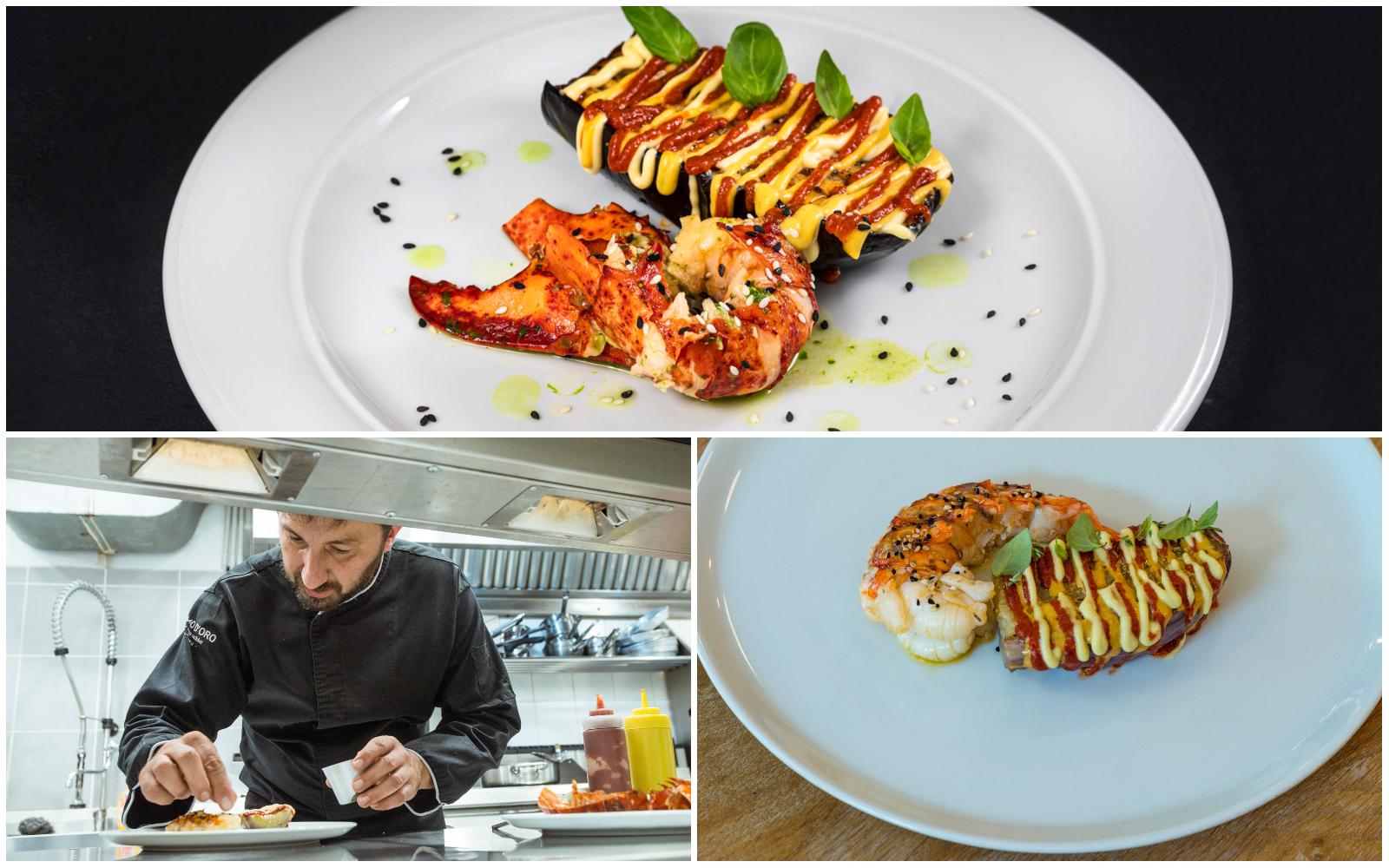 Rețetă de Homar cu unt, busuioc și vinete cu trei arome, pregătită în ...