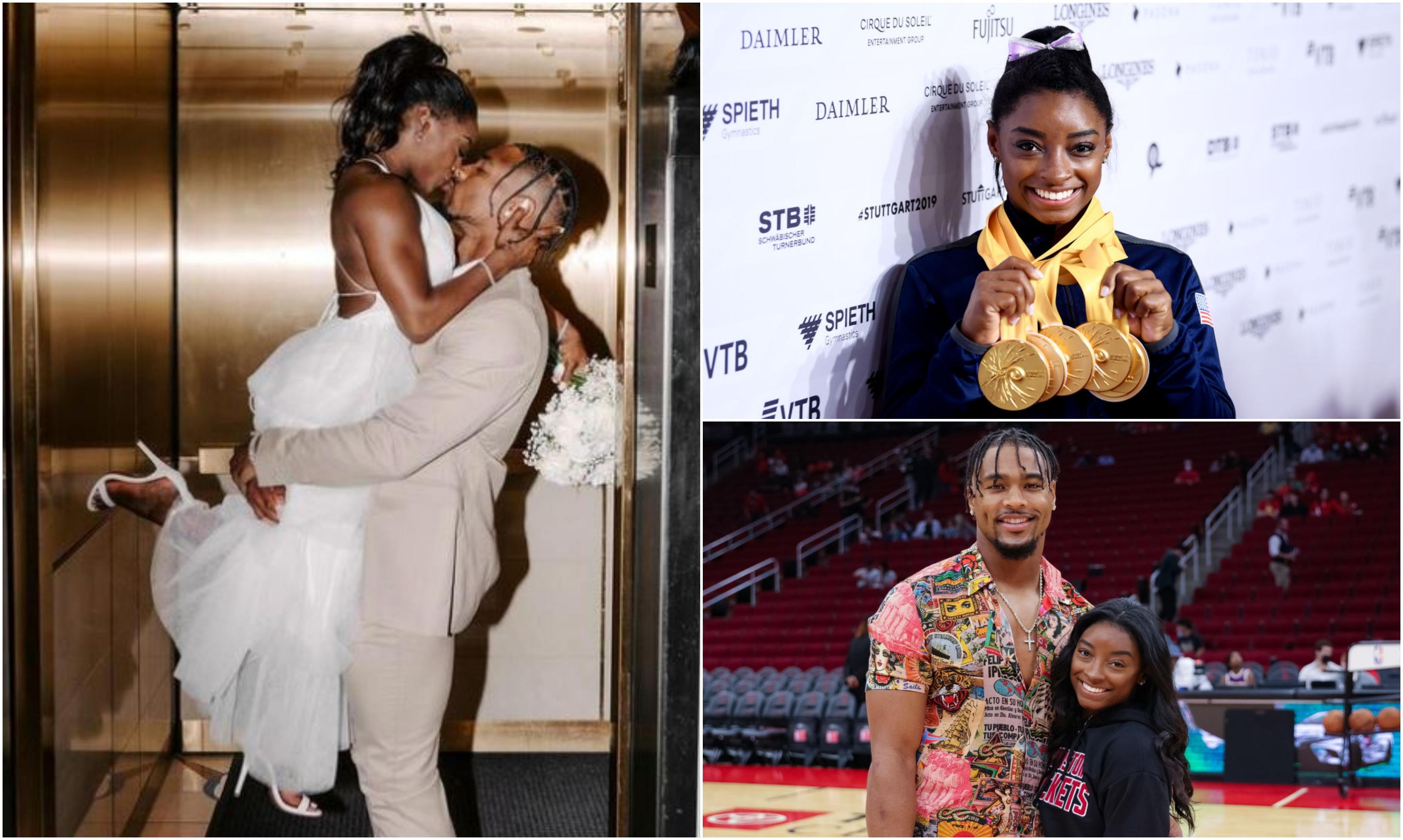 Cât a plătit Simone Biles pe rochia de mireasă de la cununie. Suma ...